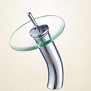 Kitchen Taps Kitchen Tap Faucet Waterfall Bathroom Faucet Single-Lever Basin Mixer Bath Chrome Faucet Brass Sink Faucet Glass Sink Faucet