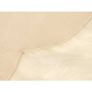 Woolous Cloud Faux Fur Rug - Nursery Fluffy Shaggy Cloud Shape White Rug - Faux Sheepskin Fur Area Rug Carpet - Kids Rug for Cozy Bedroom Decor - Living Room Rug (2 Pack, 2.4x1.8 ft)