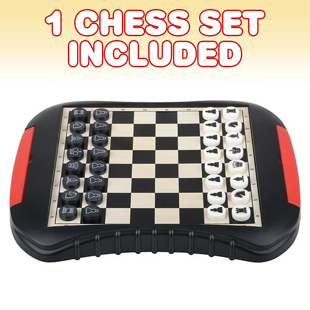 Gamie Mini Chess Game, Magnetic Chess Board with Side Storage Drawers, Mini Chess Board Set for Kids and Adults, Entertaining Road Trip Toys, Travel Games, and Desktop Toys for Adults