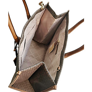 Michael Kors Mirella Large Signature MK Tote Bag (Brown MK)