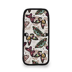 RFID Blocking Travel Neck Wallet - Butterfly Beautiful Passport Holder Neck Pouch for Women Men Waterproof Cash Documents Crossbody Pouch