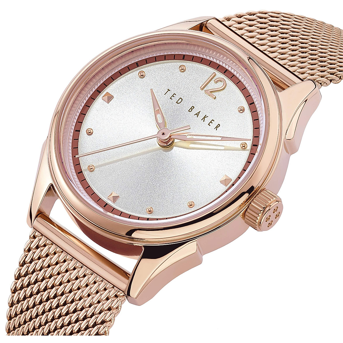 Ted Baker LUCHIAA Women's Rose Gold Stainless Steel Mesh Band Watch (Model: BKPLUF905)