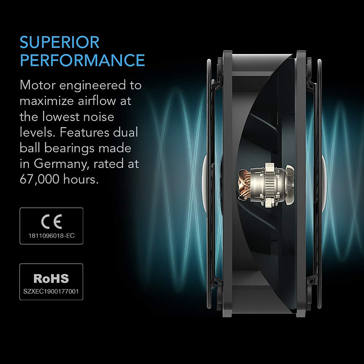 AC Infinity AXIAL 2589, Muffin Fan 10", 120V AC Ø254mm x 89mm High Speed, for DIY Cooling Ventilation Exhaust Projects