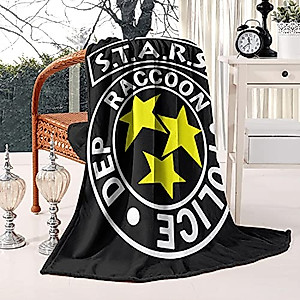 Throw Blanket Microfiber Fluffy Flannel Blanket Resident Cooling Baby Blanket for Sofa Bed Bedroom 50x60 Inch