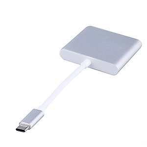 Multiport Digital Type C to HDMI Cable Adapter, Multifunctional HDMI USB C Adapter, 3 in 1 LCD Monitors HDTV for Connecting TV Projector
