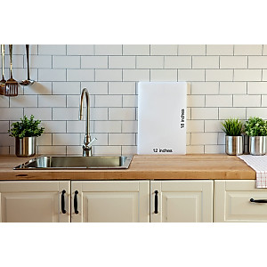 Thirteen Chefs Large Cutting Boards for Kitchen - 18" x 12" x .5" Professional HDPE Plastic Chopping Board for Carving, Dicing, Mashing and More - Commercial Grade & Dishwasher Safe, White