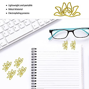 Shaped Paper Clips, 100 Pcs Office Clips Light Portable for Document