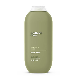 Method Men Body Wash, Juniper + Sage, Paraben and Phthalate Free, 18 FL Oz (Pack of 6)
