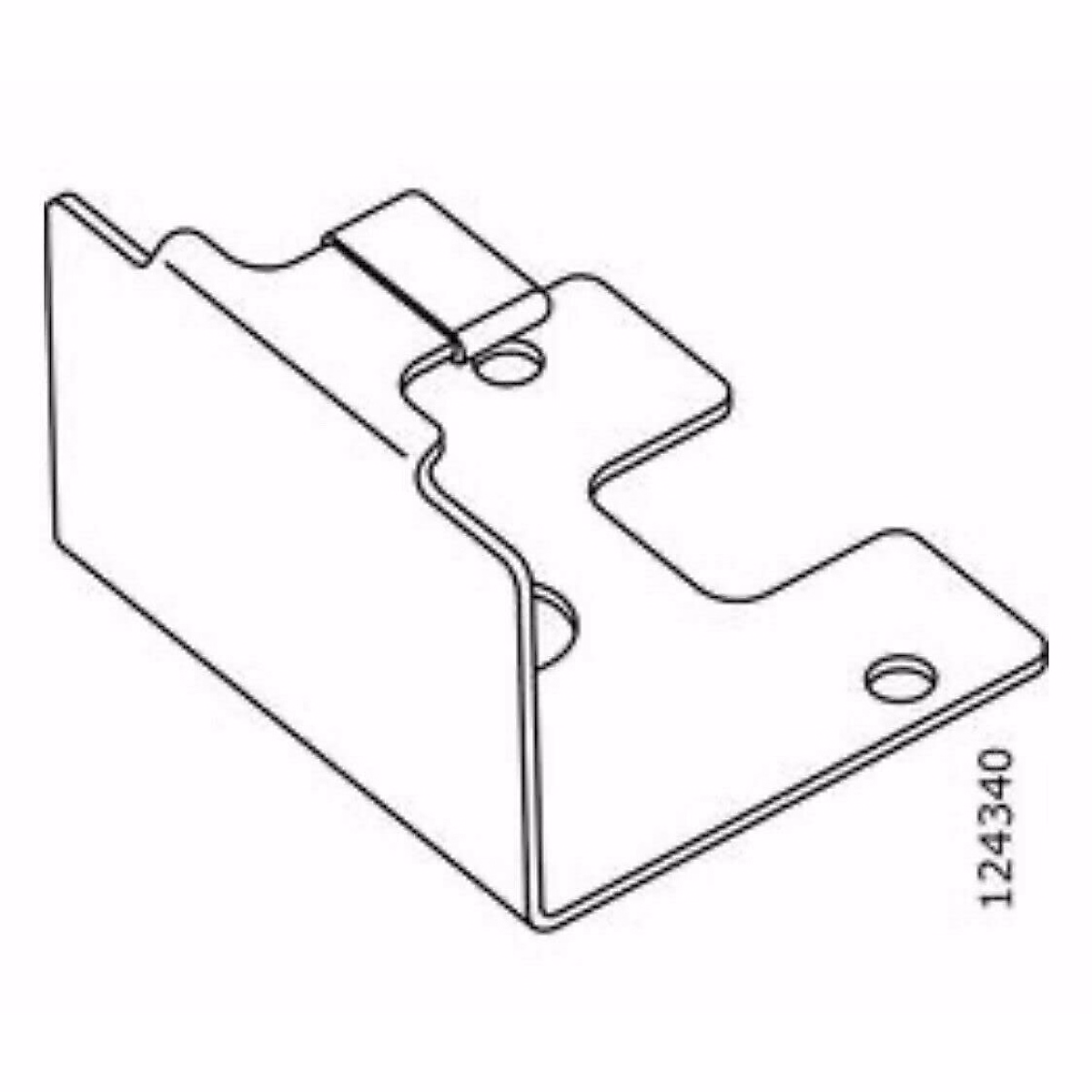 Pax Wardrobe Lower Outer Door Slider Rail Bracket for IKEA Furniture Part # 124340