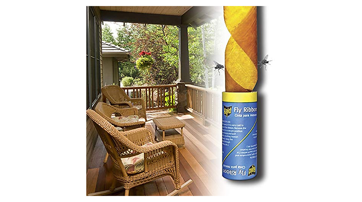 Raid Fly Ribbon Catcher Pack - Effective Fly Control (4 Pack)