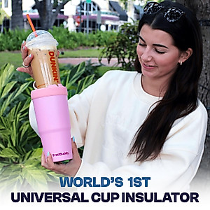 Frost Buddy Togo Buddy - 30 oz Stainless Steel Vacuum Insulated Tumbler - Thermal Mug for Hot and Cold Drinks - Dunkin Cup (Cream)