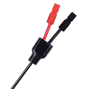 Flashfish DC5521(5.5mm x 2.1mm) to Anderson Connector Adapter Cable, 8AWG Male Power Plug Cable, Connect Portable Generator Backup Battery and Foldable Solar Panel