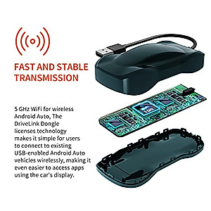 2023 Android Auto Wireless Adapter for 2016+ Factory Cars Converts Wired Android Auto to Wireless, Android Auto Dongle Wireless for Android 11+