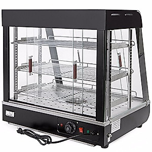 Barton Commercial 3-Tier Food Warmer w/27 Display Case 1200W Electric Buffet Restaurant Countertop Pizza Hot Dog