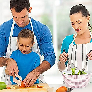 Honoson 4 Pieces Wooden Kids Knife 2 Patterns Safe Cutting Knife Wooden Cooking Chopper Kitchen Tools for Toddlers Cutting Fruit and Vegetable, for 2-8 Years Old