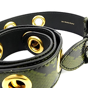 BURBERRY Ladies Antique Green Croco-embossed Leather Bag Strap