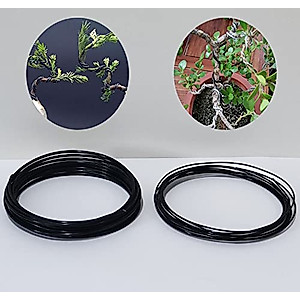 6 Packs 6.3 Inches Bonsai Training Pots with Trays, Come with 15pcs Plant Lables, Rectangle Bonsai Flower Growing Nursery Planter Pots for Indoor Outdoor Home Garden, Black