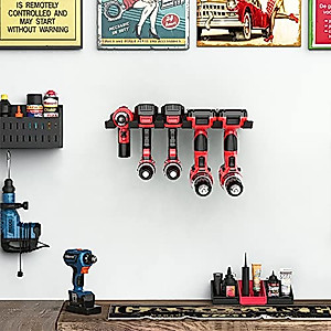 Ultrawall Power Tool Organizer, Wall Mount Drill Holder, Heavy Duty Metal Cordless Tool Storage Rack,Garage Utility Shelf Organization