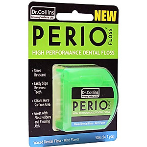 Dr. Collins Perio Floss, Mint Waxed, 50 meter Package