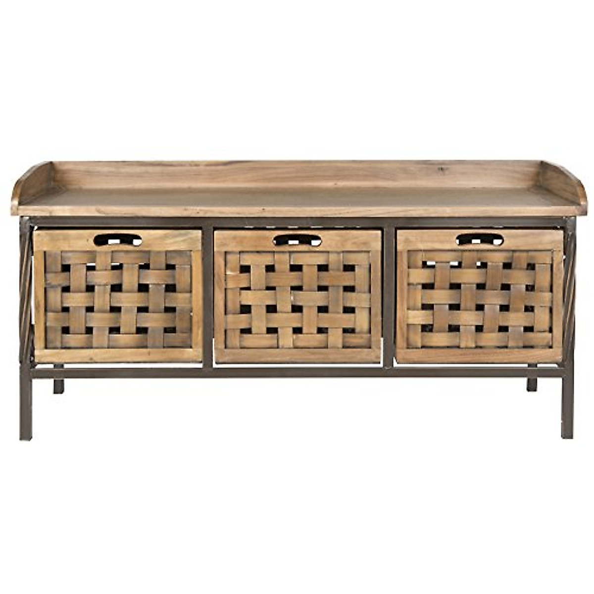 Safavieh American Homes Collection Isaac Filbert Brown Wooden Storage Bench