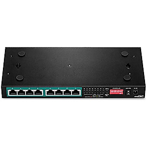 TRENDnet 8-Port Gigabit Long Range Poe+ Switch, TPE-LG80, 65W Poe Budget, Ethernet/Network Switch, Long-Range Poe+ Extends Range Up to 200M (656 ft.), 16 Gbps Switching Capacity, Lifetime Protection
