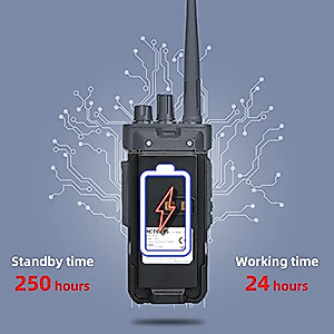 Retevis RT29 Waterproof Walkie Talkie,2 Way Radios Long Range,3200mAh,Rechargeable,Emergency Security,Heavy Duty Two Way Radio with Earpiece (2 Pack)