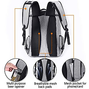 FORICH Backpack Cooler Leakproof Insulated Waterproof Backpack Cooler Bag, Lightweight Soft Beach Cooler Backpack for Men Women to Work Lunch Picnics Camping Hiking, 30 Cans(Grey)