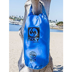 NIXY Waterproof Dry Bag Dry Sack Ultralight 5L/10L/20L, Keep Gear Dry for Paddle boarding, Kayaking, Backpacking, Camping, Boating, Swimming, Outdoors-Roll Top Ripstop Nylon (Blue, 20L)