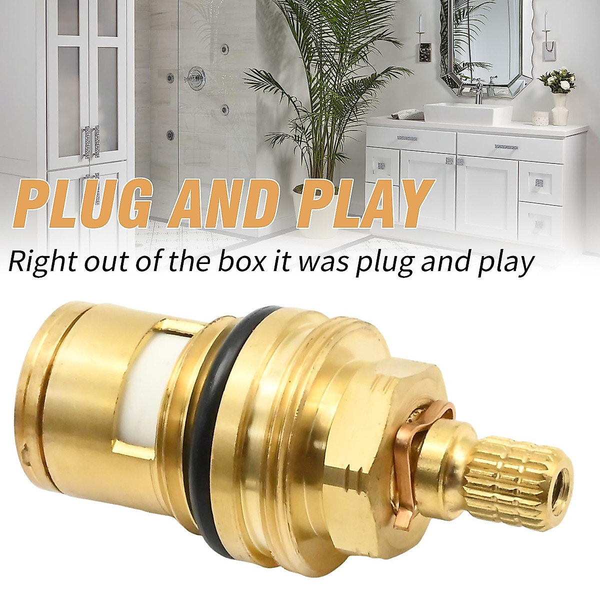 UOIENRT 013788-45 Cold Ceramic Cartridge Assembly, Replacement for T and S Brass Faucets, Replaces 013788-45