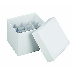 Heathrow Scientific HD2860M 15 and 50mL Tube Cardboard Cryogenic Box with Lid, 145mm Length x 145mm Width x 122mm Height (Pack of 10)