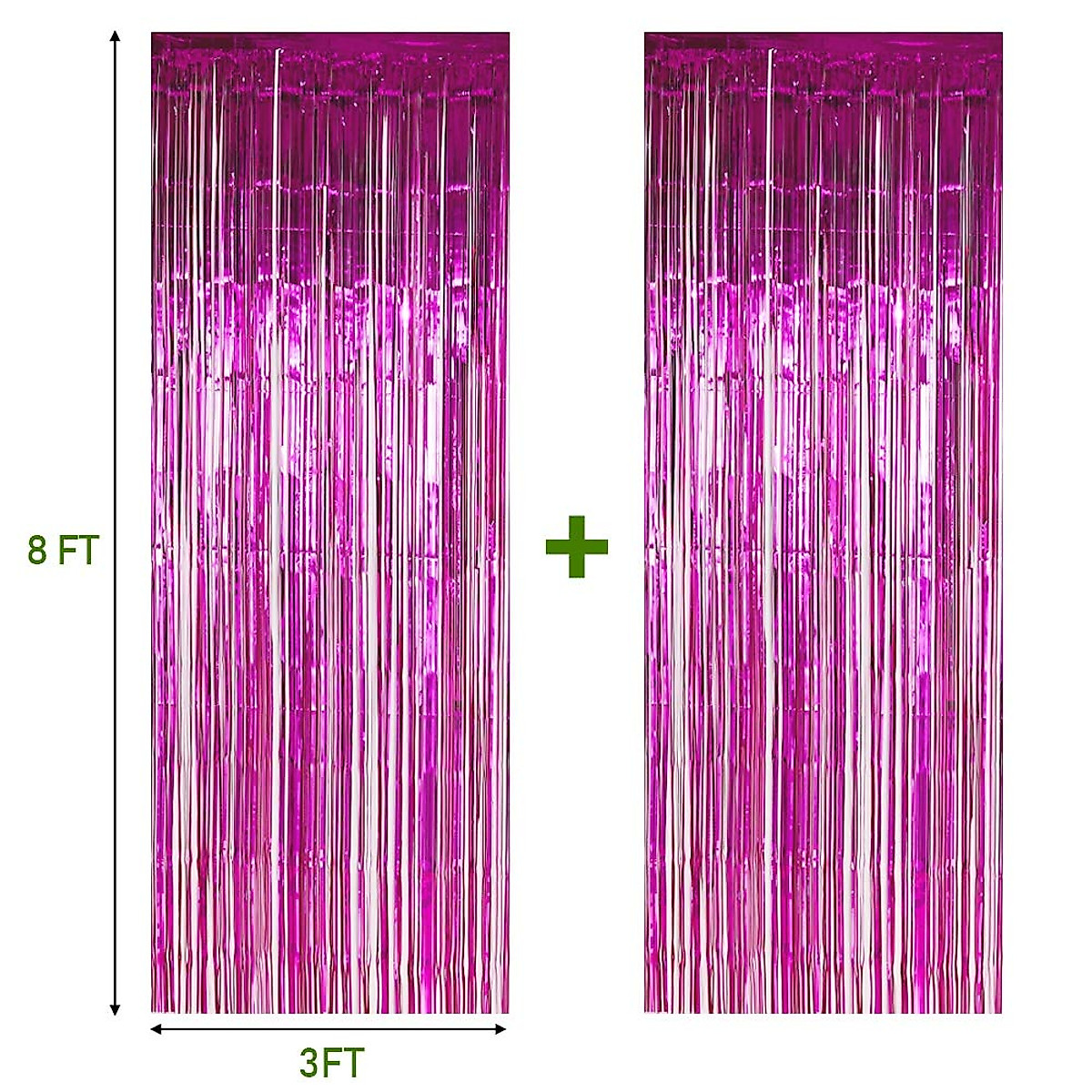 Twinkle Star 2 Pack Photo Booth Backdrop 3FT x 8FT Metallic Tinsel Foil Fringe Curtains Environmental Background Streamers for Birthday Wedding Party Christmas Decorations