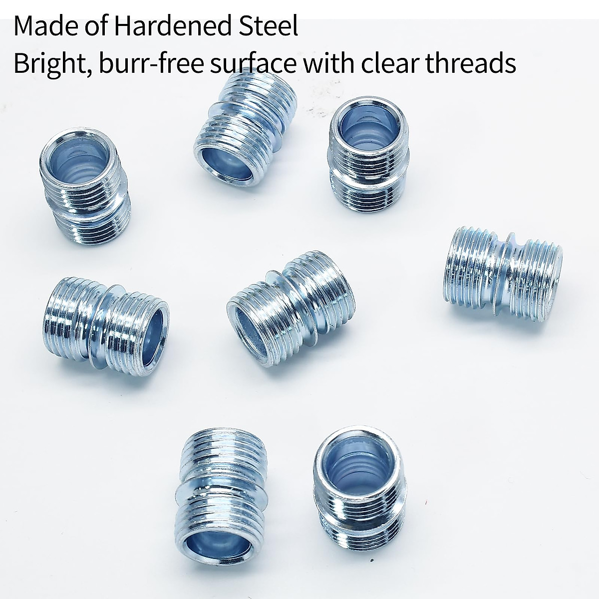 Coufce 8 PCS 3/4 Inch / 19mm Diameter Metal Rack Connector, Coarse Thread 0.035"/ 0.9mm Thick Shelving Connectors, Pole Connector, Wire Shelf Pole Connectors for Shelf Unit, Wire Rack Shelving