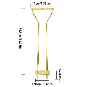Dianoo 35.5cm Gold Wine Glass Rack, Under Cabinet Wine Glass Holder, Stemware Rack, Hanging Stemware Holder For Kitchen Bar, 1 Row