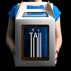 Paremmin 4Pcs 8x8x10inch Tall Cake Boxes with 4 Windows 4Pcs 8inch Cake Boards Disposable Tiered Cake Containers Large Layer Cake Carriers for Party Wedding… (8x8x10 inch (Upgraded))