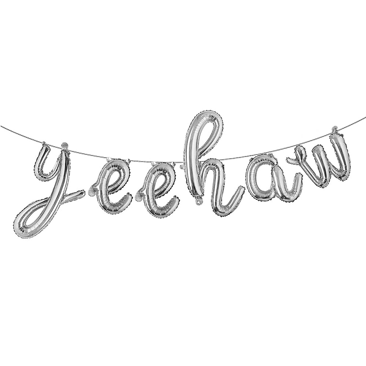 Yeehaw Balloons First Rodeo Birthday Party Decorations Boy Cowboy girl Balloon Wild West Western Birthday Party Decor Yeehaw Its My Birthday Baby Shower Balloons (L YEEHAW Silver)