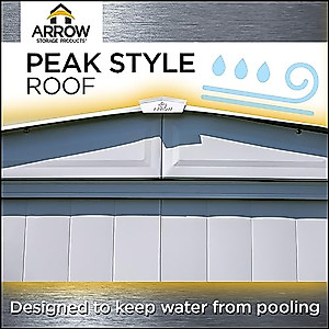 Arrow Classic Metal Shed, 14 x 14, Charcoal