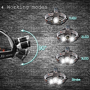 lliang headlamp 70000lm Led Headlamp Fishing Headlight 3/5 Led T6 Head Torch Led Lamp Flashlight Camping Light Waterproof Lanterna