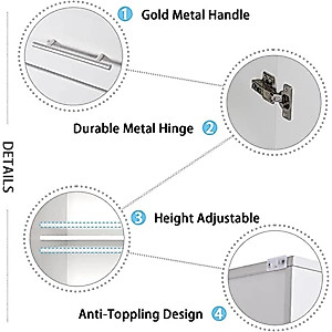 White Coffee Bar Cabinet 71" Modern Kitchen Buffet Storage Cabinet with Hutch White Kitchen Pantry Storage Cabinet with Drawer and 5 Door Coffee Bar Kitchen Buffet Hutch for Dining Room, White
