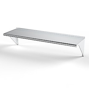 KPS Heavy Duty Stainless Steel Wall Mount Shelf 18 x 48 - NSF
