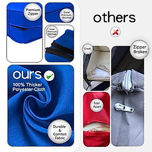 9 Pack Patio Cushion Covers Set Outdoor Furniture Cushion and Pillow Cover Replacement Fit for 5 Pieces 4-Seater Wicker Rattan Patio Sectional Sofa Chair Couch Set,Royal Blue-Cover Only (Large)