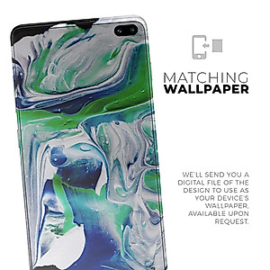 DesignSkinz Liquid Abstract Paint V39 Protective Vinyl Decal Wrap Skin Cover Compatible with The Samsung Galaxy S20 (Screen Trim & Back Glass Skin)