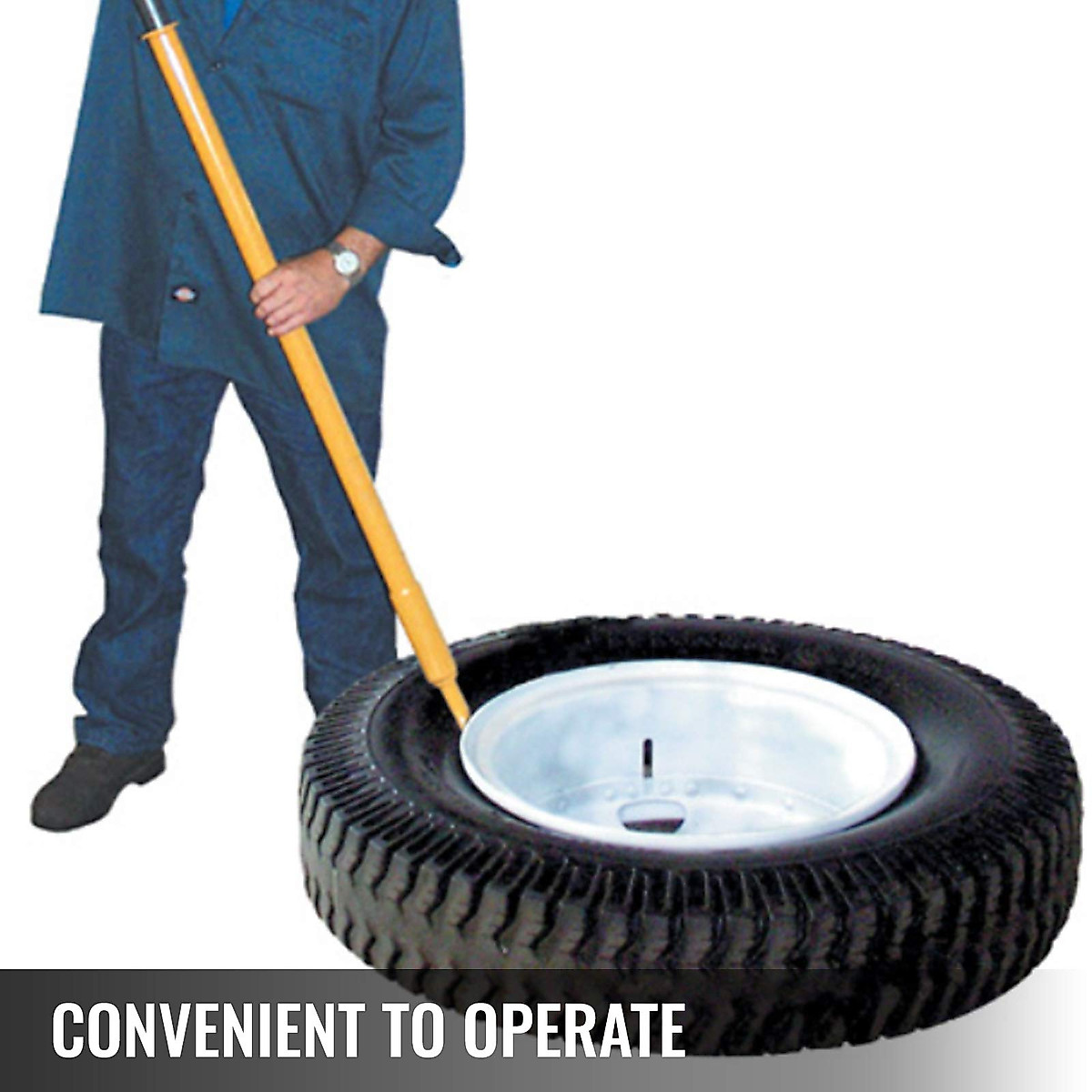 VEVOR Tire Slide Hammer Cast-Steel Bead Breaker Slide Hammer 1.5-Inch Diameter Tire Bead Breaker Slide Hammer 50-Inch Length Tire Breaker Bar Yellow, Heavy Duty Bead Breaker, for Car Truck Trailer