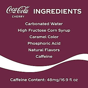 Coca-Cola Coke Cherry Soda, 16.9 fl oz (pack of 6)
