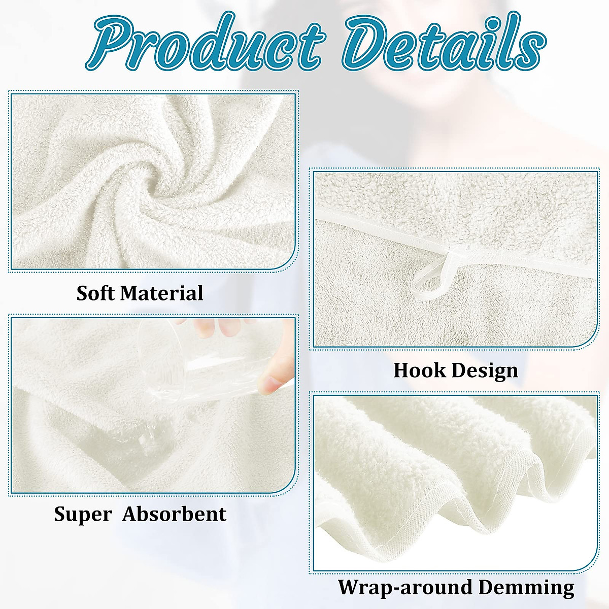 Moukeren 18 Pack Microfiber Bath Towels Set Bath Towels Hand Towels Washcloths Set Microfiber Coral Velvet Highly Absorbent Bathroom Towel for Bath Fitness Sports Yoga Travel