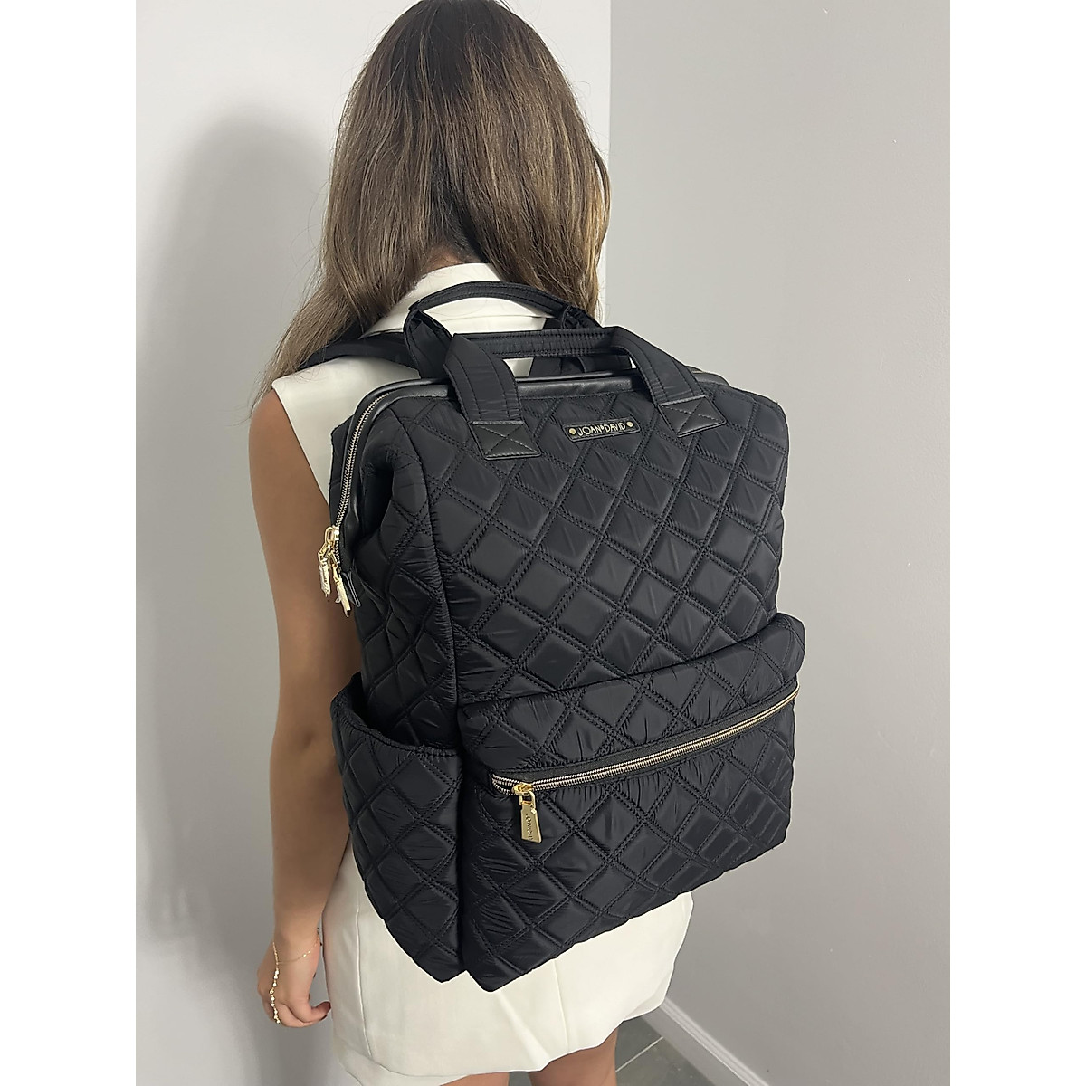 JOAN & DAVID DIAMOND QUILTED FRAME BACKPACK