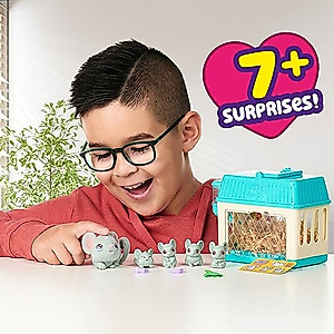 Little Live Pets - Mama Surprise Minis. Feed and Nurture a Lil' Mouse Inside Their Hutch so she can be a Mama. She has 2, 3, or 4 Babies with Surprise Accessories to Dress Up The Babies