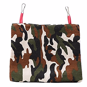 HEEPDD Bird Hammock, Warm Soft Parrot Nest Hanging Hut Tent for Parakeet Cockatiel Lovebird Budgie Finch Canary Cockatoo African Grey Amazon Macaw (#5) Nests