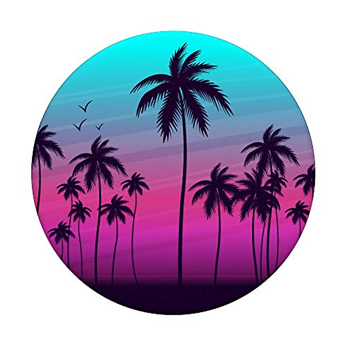 Palm Trees Sunset Tropical Paradise Beach Coconut Palm Tree PopSockets PopGrip: Swappable Grip for Phones & Tablets