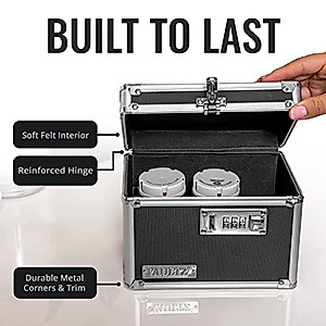 Vaultz Medicine Lock Box w/ Combination Lock - 5 x 7 x 5" Cabinet Safe, Black