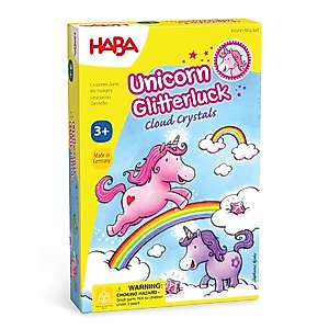 HABA Unicorn Glitterluck Cloud Crystals - A Sparkling Dice Games Competition, Children's Games & Unicorn Gifts for Ages 3+, Made in Germany